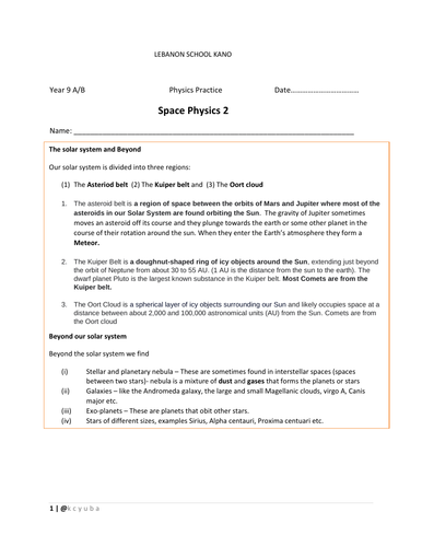 The Earth in space | Teaching Resources