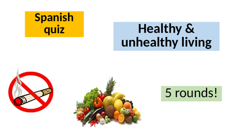 Spanish Healthy/Unhealthy living Quiz | Teaching Resources