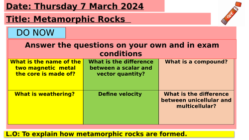 KS3 - Metamorphic Rocks | Teaching Resources