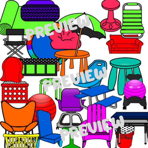 Flexible Seating Classroom Clip Art Pack | Teaching Resources