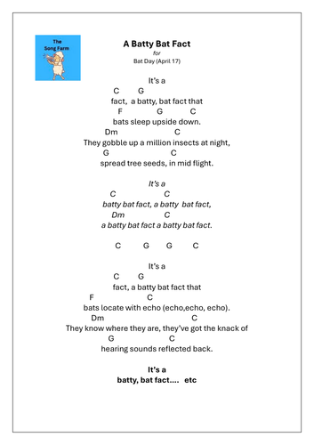 A Batty Bat Fact | Teaching Resources