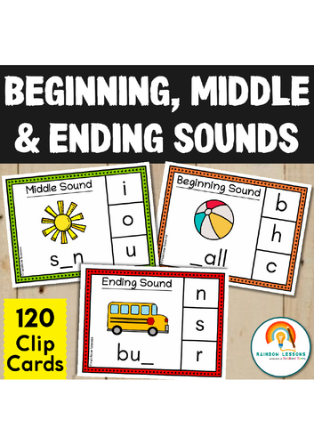 Beginning Middle End Worksheets CVC Words Ending Sounds Worksheets