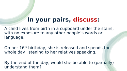 Chomsky Innate Grammar PPT | Teaching Resources