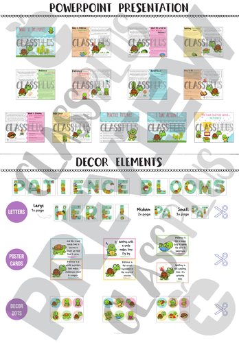 Patience PowerPoint Turtle Theme and Decor | Teaching Resources