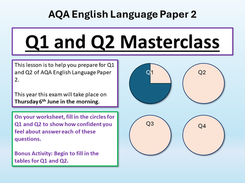 AQA English Language Paper 2 Revision | Teaching Resources