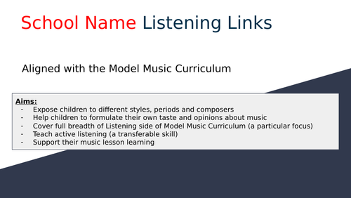 Music Wider Curriculum Whole School Exposure | Teaching Resources