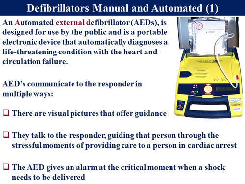 CPSHE_2.3 First Aid - Advanced Techniques, CPR & Defibrillators ...