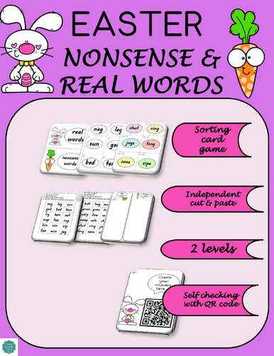 NONSENSE & REAL WORDS SORTING - EASTER | Teaching Resources