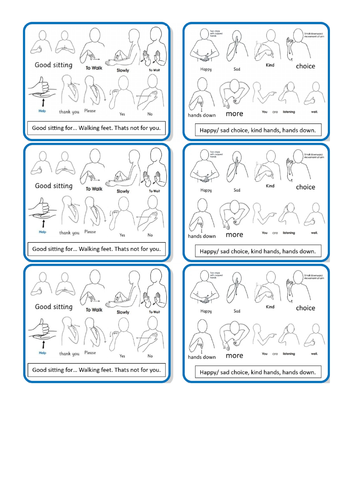 Lanyard cards for Makaton class routine and behaviour | Teaching Resources