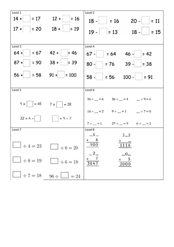 Year 4/5 missing number calculations | Teaching Resources