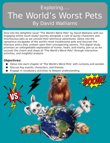 The World's Worst Pets - Novel Study - Google Slides | Teaching Resources
