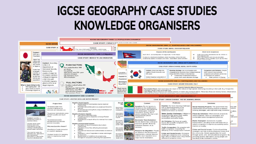 CIE IGCSE GEOGRAPHY CASE STUDIES KNOWLEDGE ORANISER | Teaching Resources