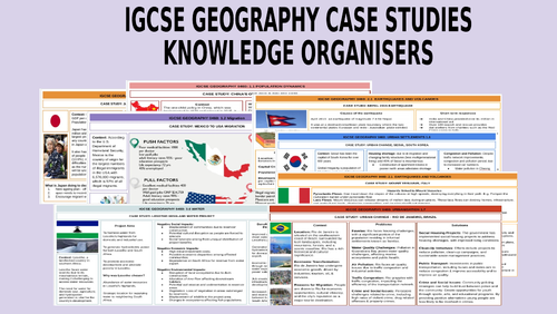 CIE IGCSE GEOGRAPHY CASE STUDIES KNOWLEDGE ORANISER | Teaching Resources