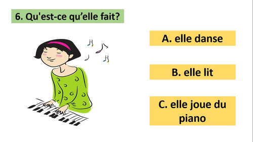 French Free Time Quiz | Teaching Resources