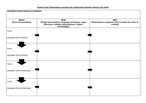 Romeo and Juliet: Essay Skills and Exam Practice | Teaching Resources