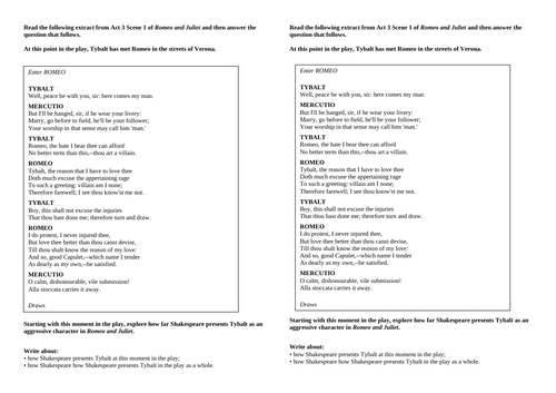 Romeo and Juliet: Essay Skills and Exam Practice | Teaching Resources