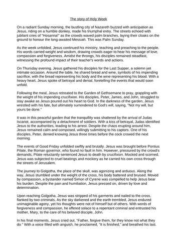 Holy week story - PowerPoint + Pictures + comprehension + vocabulary ...