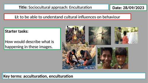 IB Psychology: Enculturation | Teaching Resources