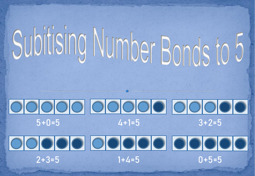Subitising number bonds to 5 set 2 | Teaching Resources