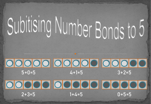 Subitising number bonds to 5 set 3 | Teaching Resources
