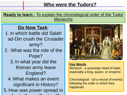 How did the Tudors influence religion | Teaching Resources