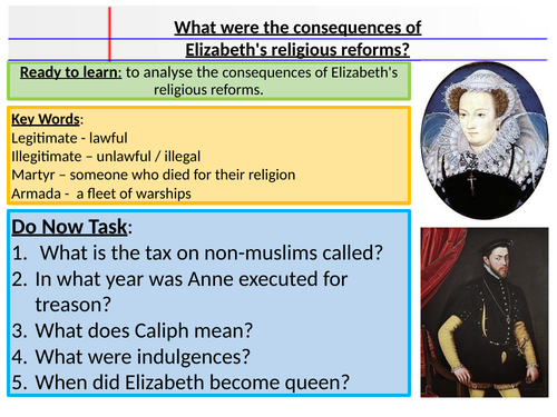 How did the Tudors influence religion | Teaching Resources
