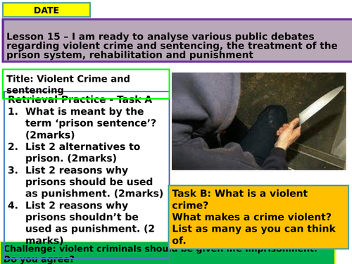 GCSE Sociology AQA Crime and Deviance | Teaching Resources