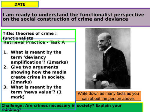 GCSE Sociology AQA Crime and Deviance | Teaching Resources