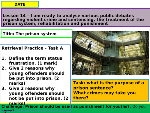GCSE Sociology AQA Crime and Deviance | Teaching Resources