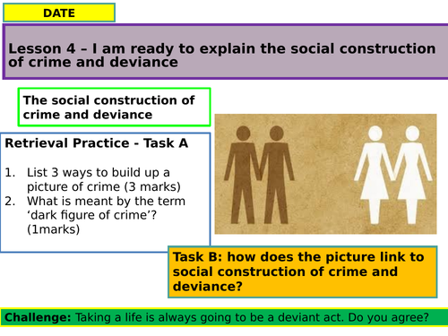 GCSE Sociology AQA Crime and Deviance | Teaching Resources