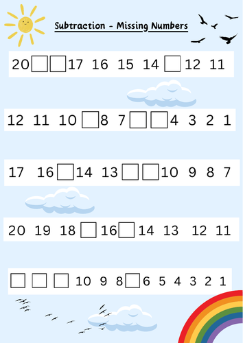 Subtraction - Missing Number Tracks | Teaching Resources