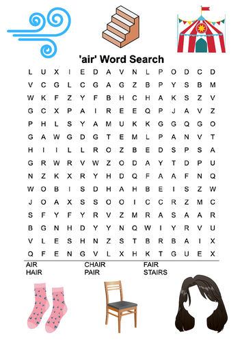 Phonics - Lesson on the 'air' sound. | Teaching Resources