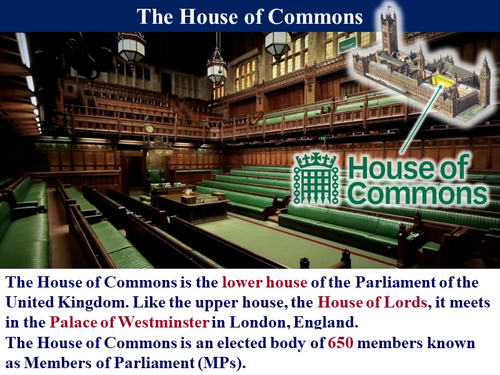 CPSHE_9.6 The Houses of Parliament | Teaching Resources