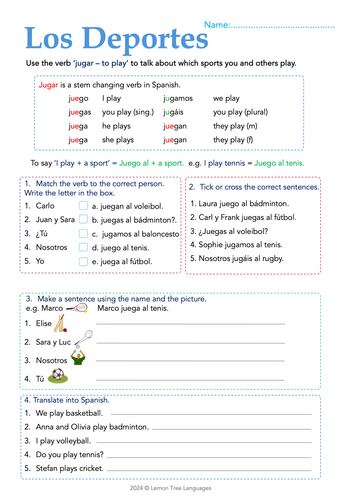 Spanish Sports - Los Deportes | Teaching Resources