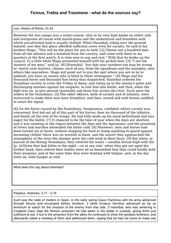 Hannibal - Hannibal's Leadership - GCSE Ancient History | Teaching Resources