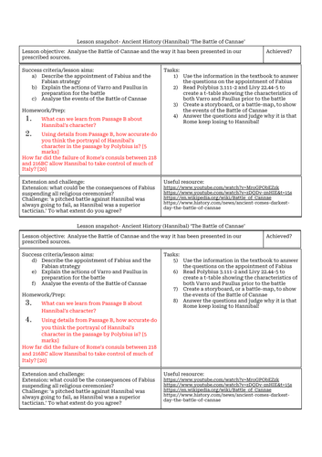 Hannibal - Hannibal's Leadership - GCSE Ancient History | Teaching Resources