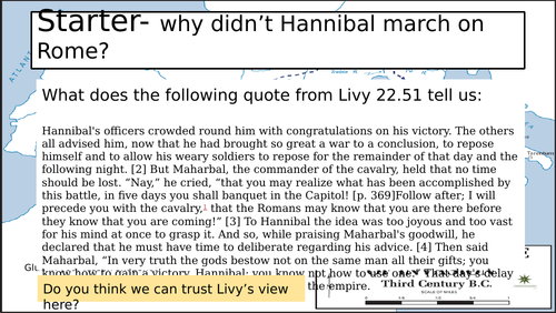 Hannibal - Hannibal's Leadership - GCSE Ancient History | Teaching Resources