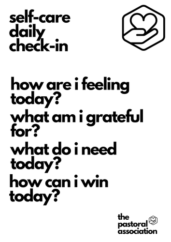 self-care check-in poster | Teaching Resources