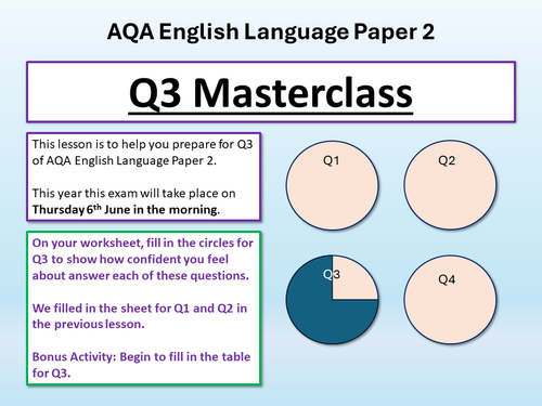 AQA English Language Paper 2 Revision | Teaching Resources