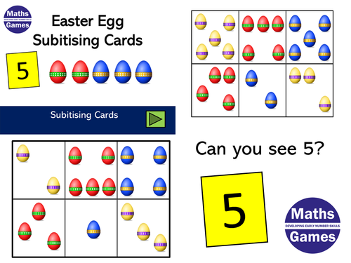 Easter Egg Subitising Cards | Teaching Resources