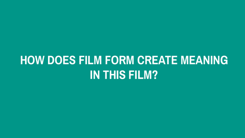 Film Studies - Core Areas: Film Form, Aesthetics, Representation and ...
