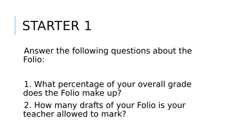 Personal Essays (Folio Writing) | Teaching Resources