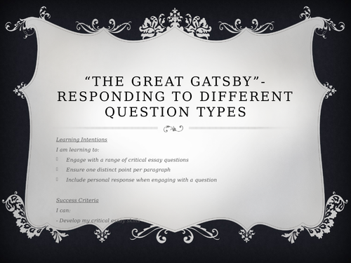"The Great Gatsby" Unit | Teaching Resources