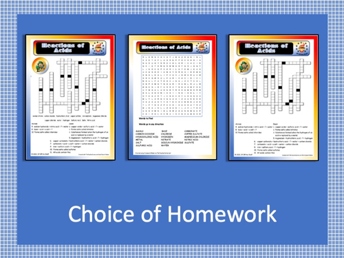 Reaction of Acids with Metals, Bases and Carbonates Distance Learning ...