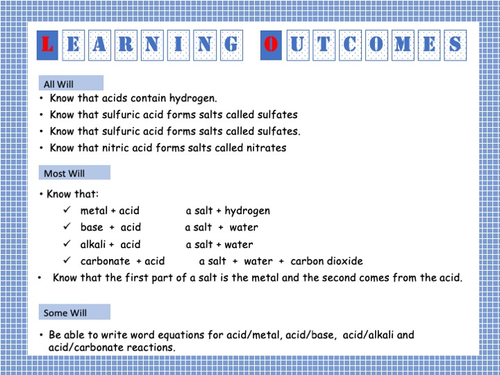 Reaction of Acids with Metals, Bases and Carbonates Distance Learning ...