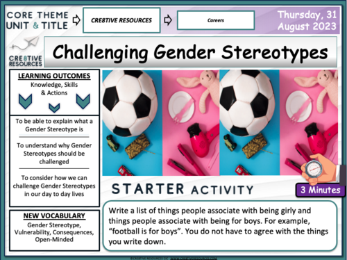Challenging gender stereotypes - Primary PSHE | Teaching Resources
