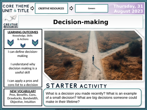 Decision making lesson - Primary Careers | Teaching Resources