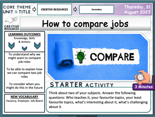 How to compare jobs - Primary Careers | Teaching Resources