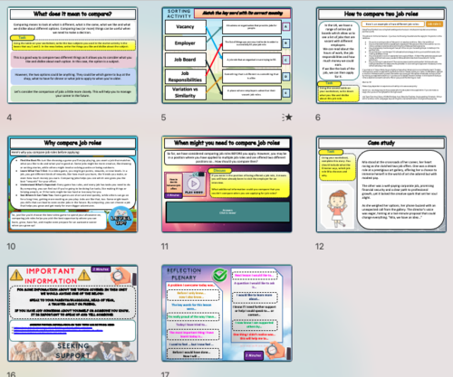 How to compare jobs - Primary Careers | Teaching Resources