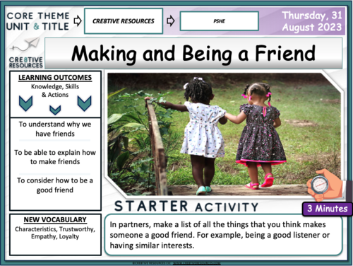 How to make friends & what is a good Friend | Teaching Resources